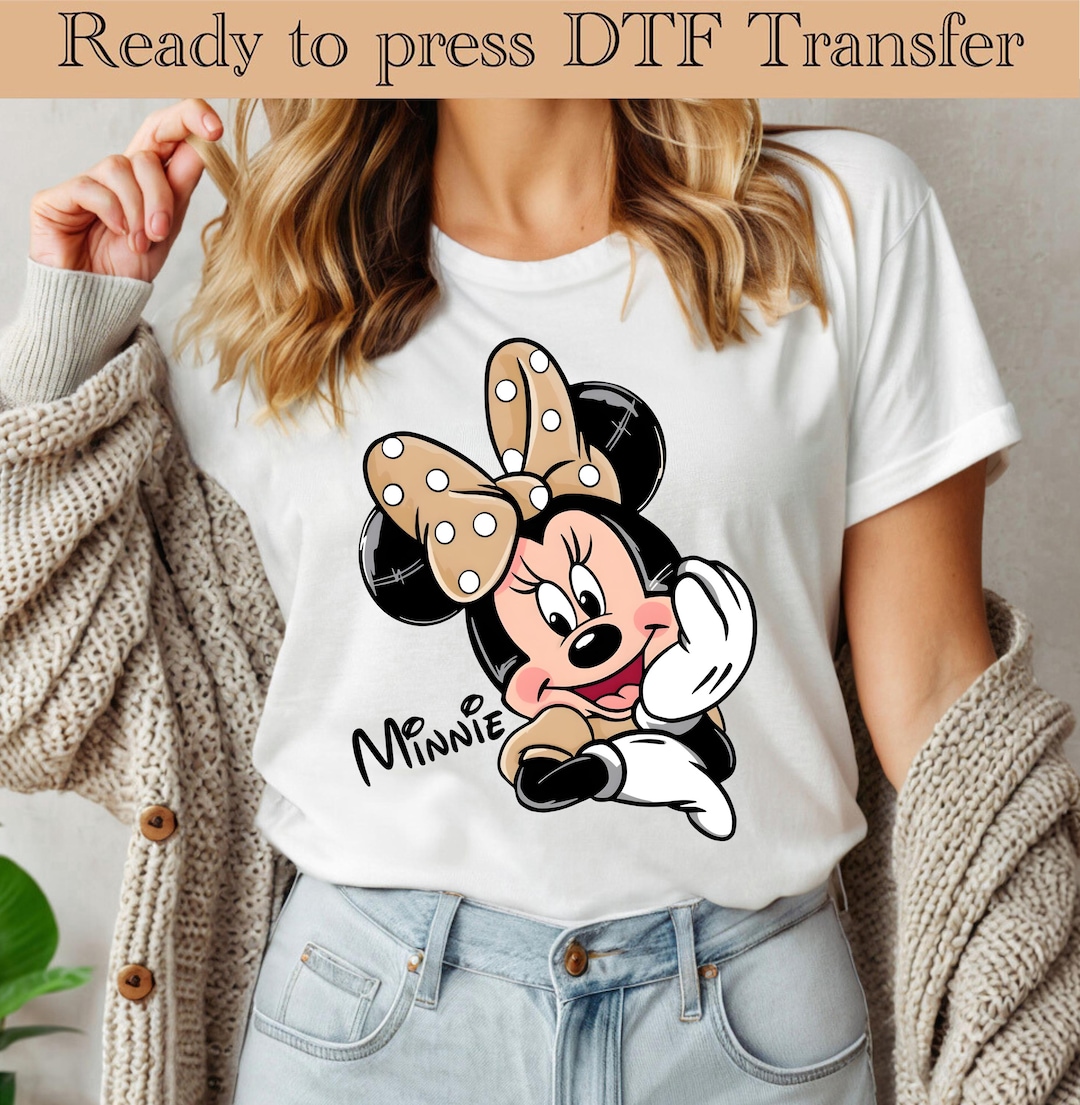 Minnie Mouse Heat Transfer, Minnie Mouse DTF, Disney Transfers, Ready ...
