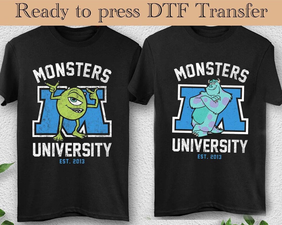 Disney Monster Characters DTF Transfer, Disney Monsters University DTF ...