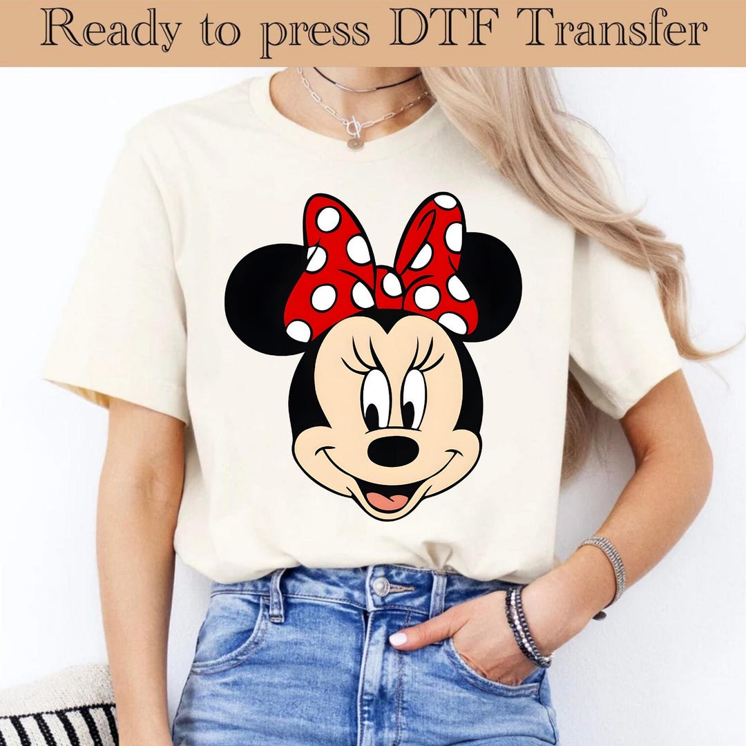 Minnie Mouse Ready to Press,minnie Mouse DTF Transfer,disney Minnie ...