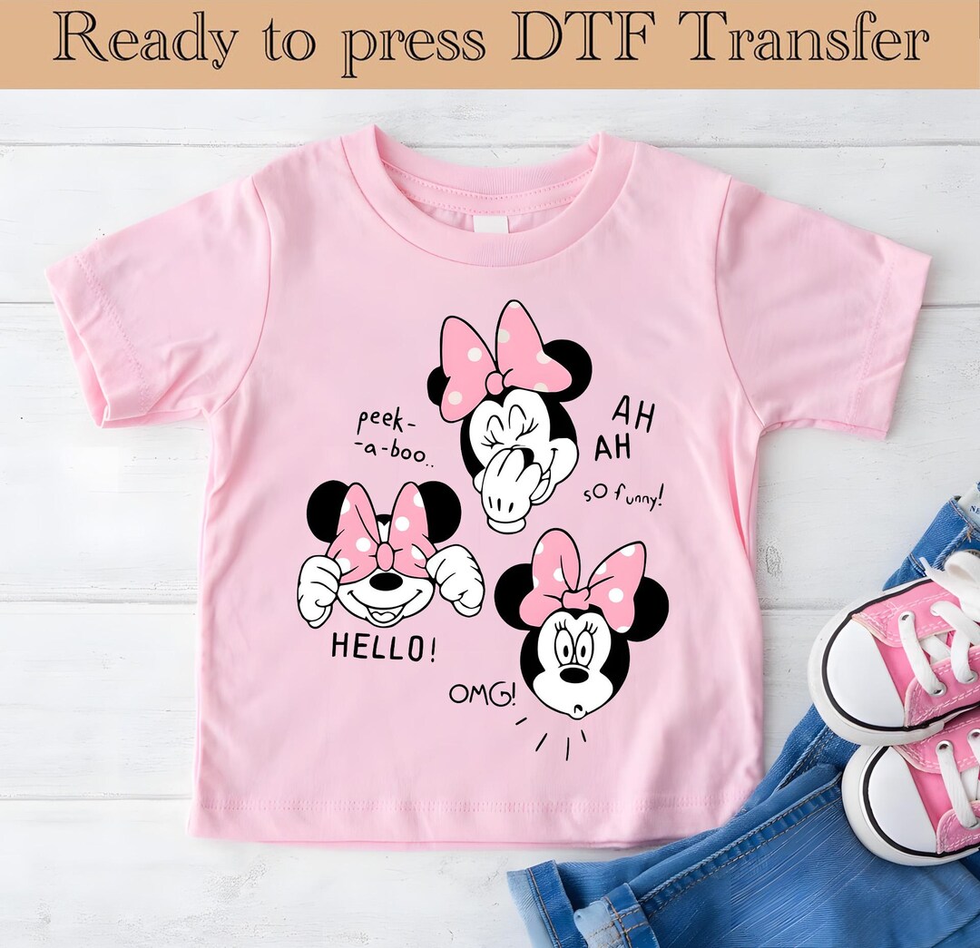 Minnie Mouse Ready to Press,minnie Mouse DTF Transfer,disney Minnie ...