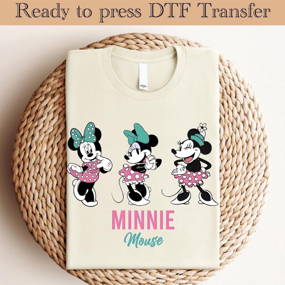 Minnie Mouse Ready to Press,minnie Mouse DTF Transfer,disney Minnie ...