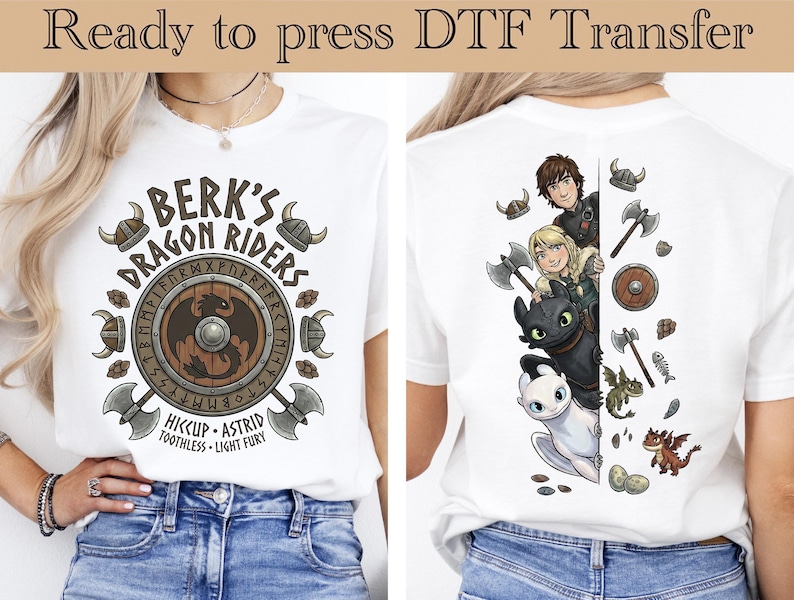 Toothless Ready to Press, Epic Universe Toothless DTF Transfer, How to ...
