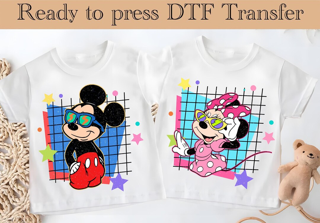 Mickey and Minnie Mouse Ready to Press,mickey Mouse DTF, Disney ...