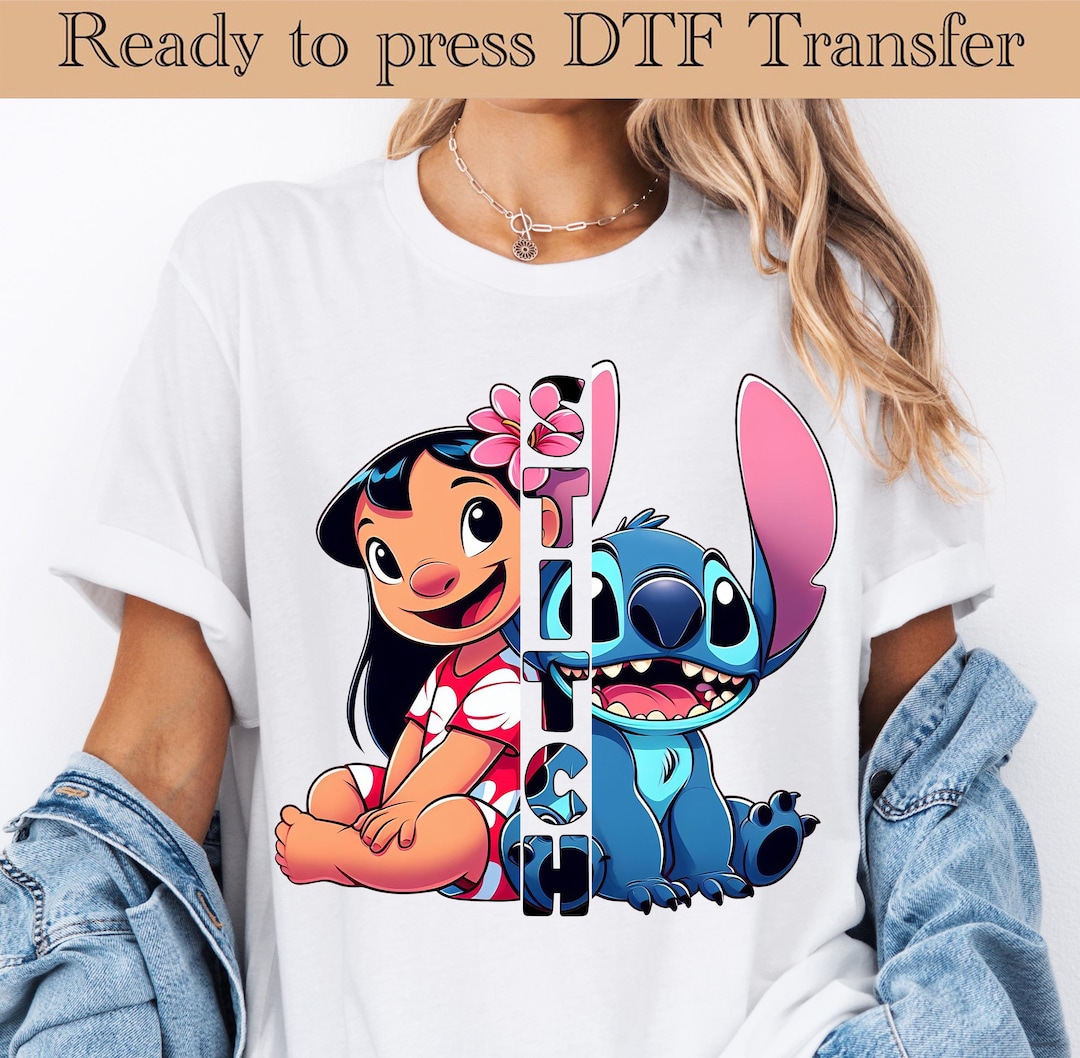 Stitch Ready to Press, Disney Stitch Heat Transfer,lilo and Stitch DTF ...