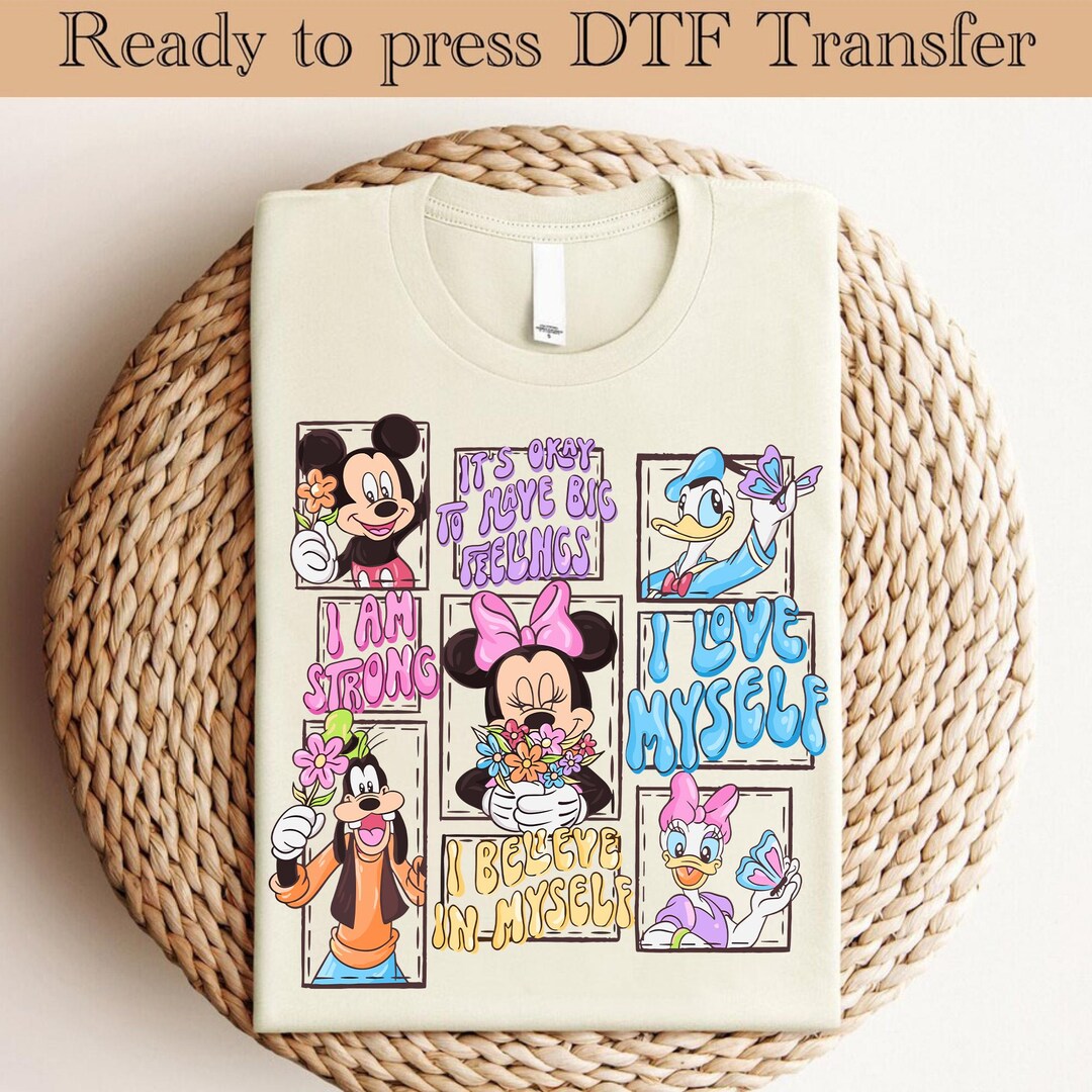 Disney Characters DTF Transfer, Mickey and Friends Ready to Press ...