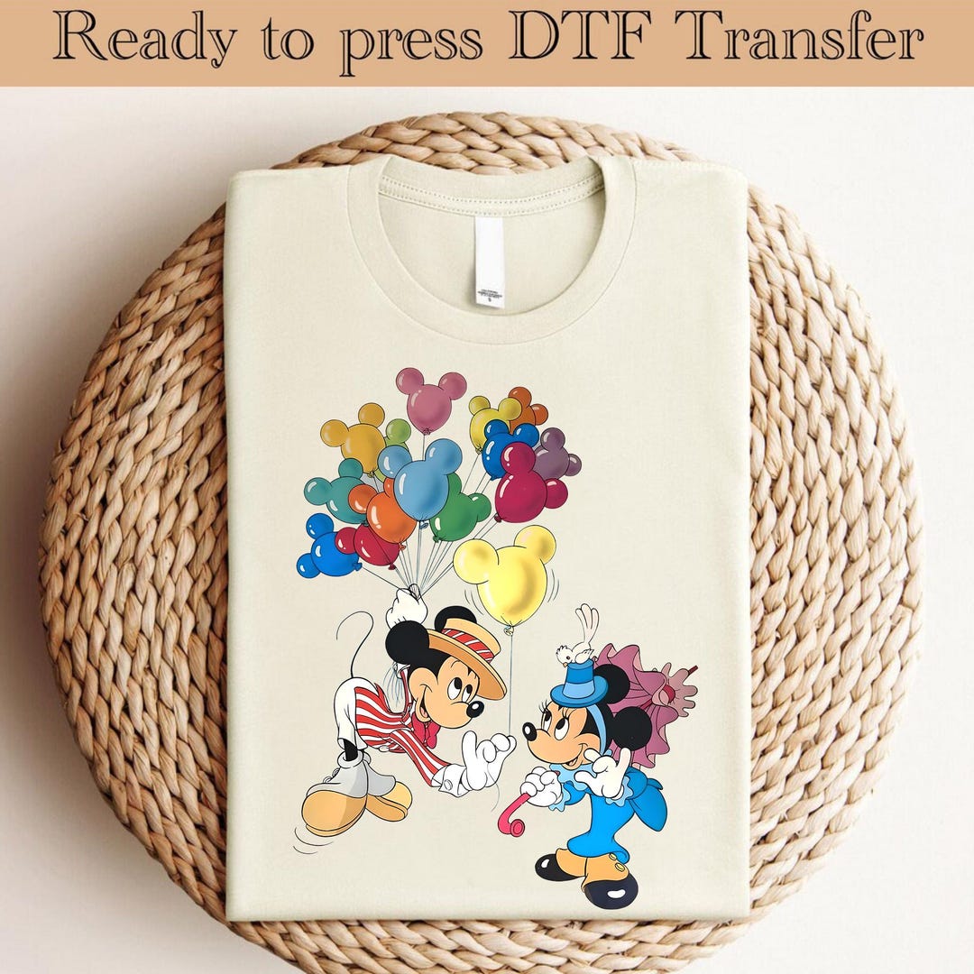 Mickey and Minnie Mouse DTF ,mickey Mouse DTF, Disney Transfers, Ready ...