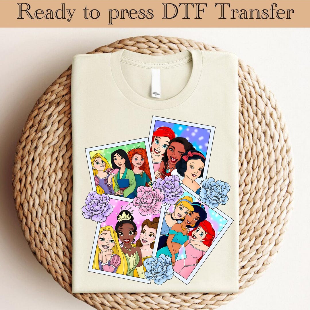 Princess Squad Ready to Press, Disney Heat Transfer, Princess DTF ...