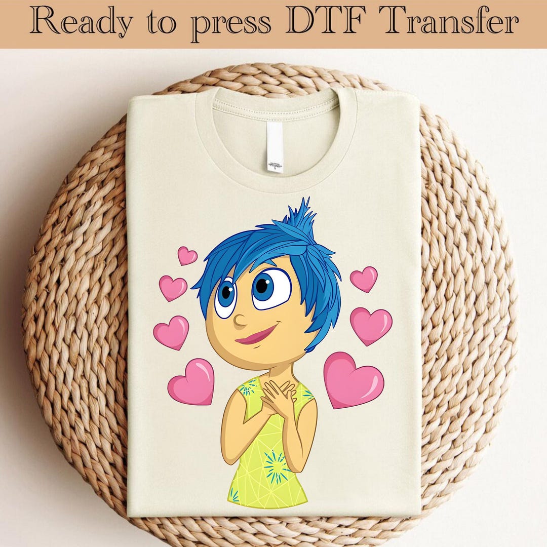 Inside Out Joy DTF, Inside Out 2 Ready to Press, Inside Out Characters ...