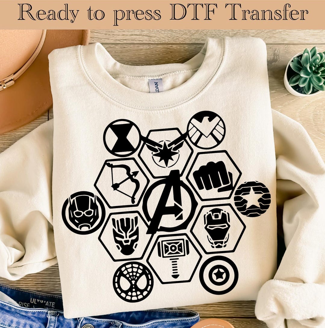 Marvel Avengers Ready to Press, Marvel Friends Heat Transfer, Cute ...