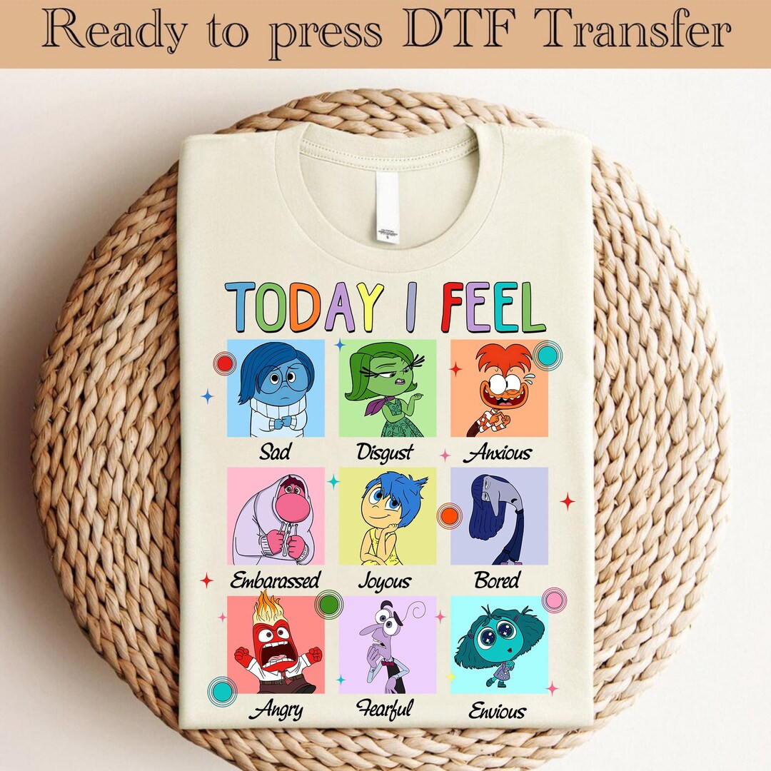 Inside Out DTF, Inside Out 2 Ready to Press, Inside Out Characters ...