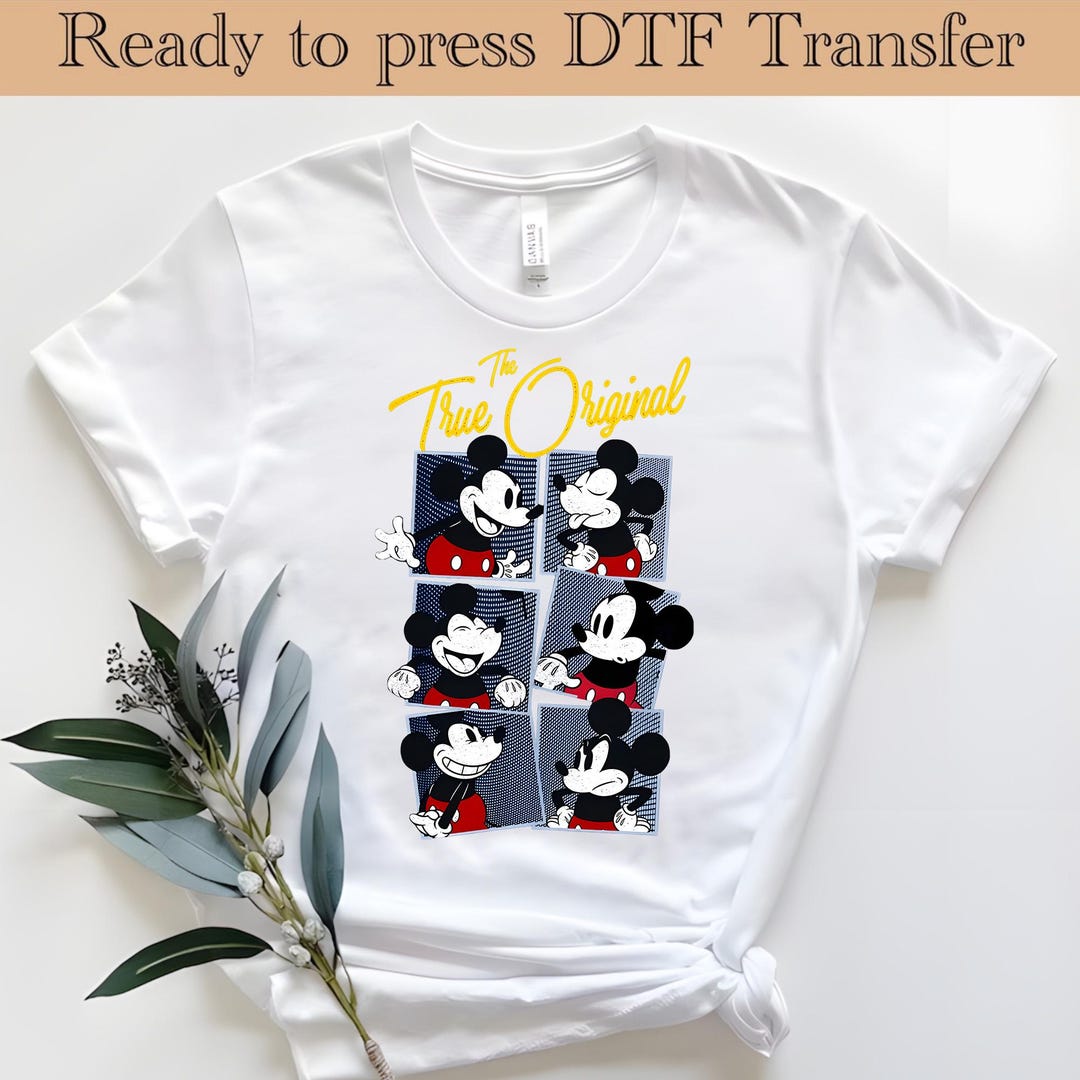 Mickey Mouse Heat Transfer ,mickey Mouse DTF, Disney Transfers, Ready ...