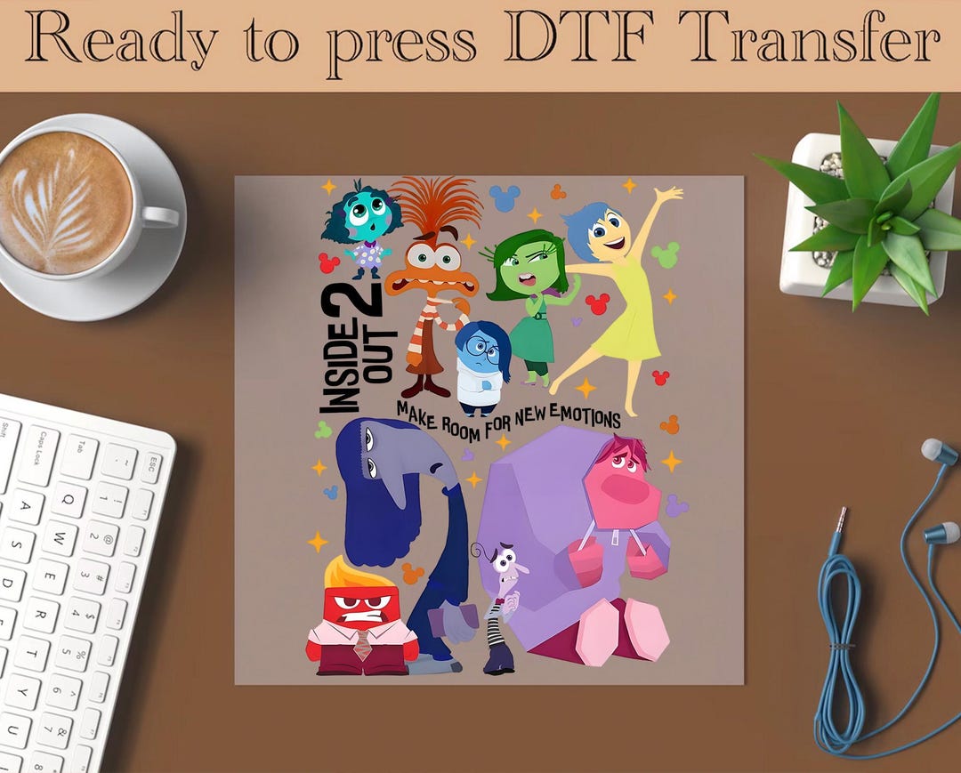 Inside Out DTF, Inside Out 2 Ready to Press, Inside Out Characters ...