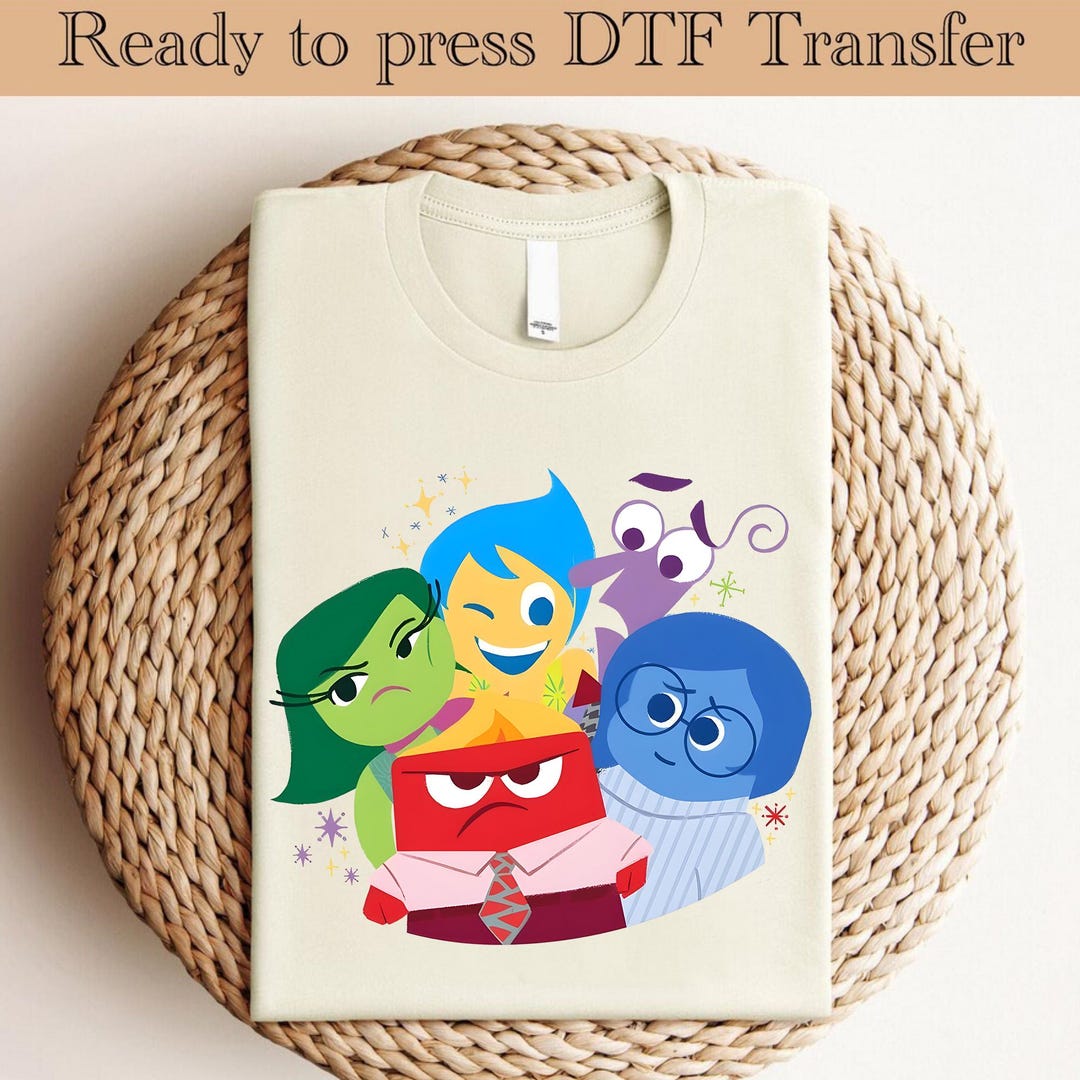 Inside Out DTF, Inside Out 2 Ready to Press, Inside Out Characters ...