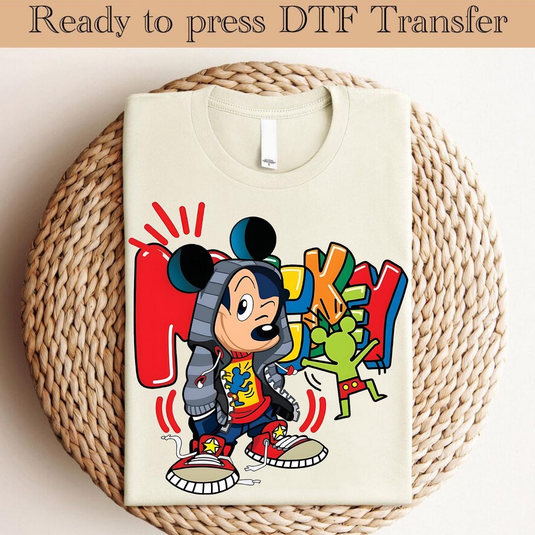 Mickey Mouse DTF, Mickey Mouse Heat Transfer, Disneyworld DTF Transfer ...