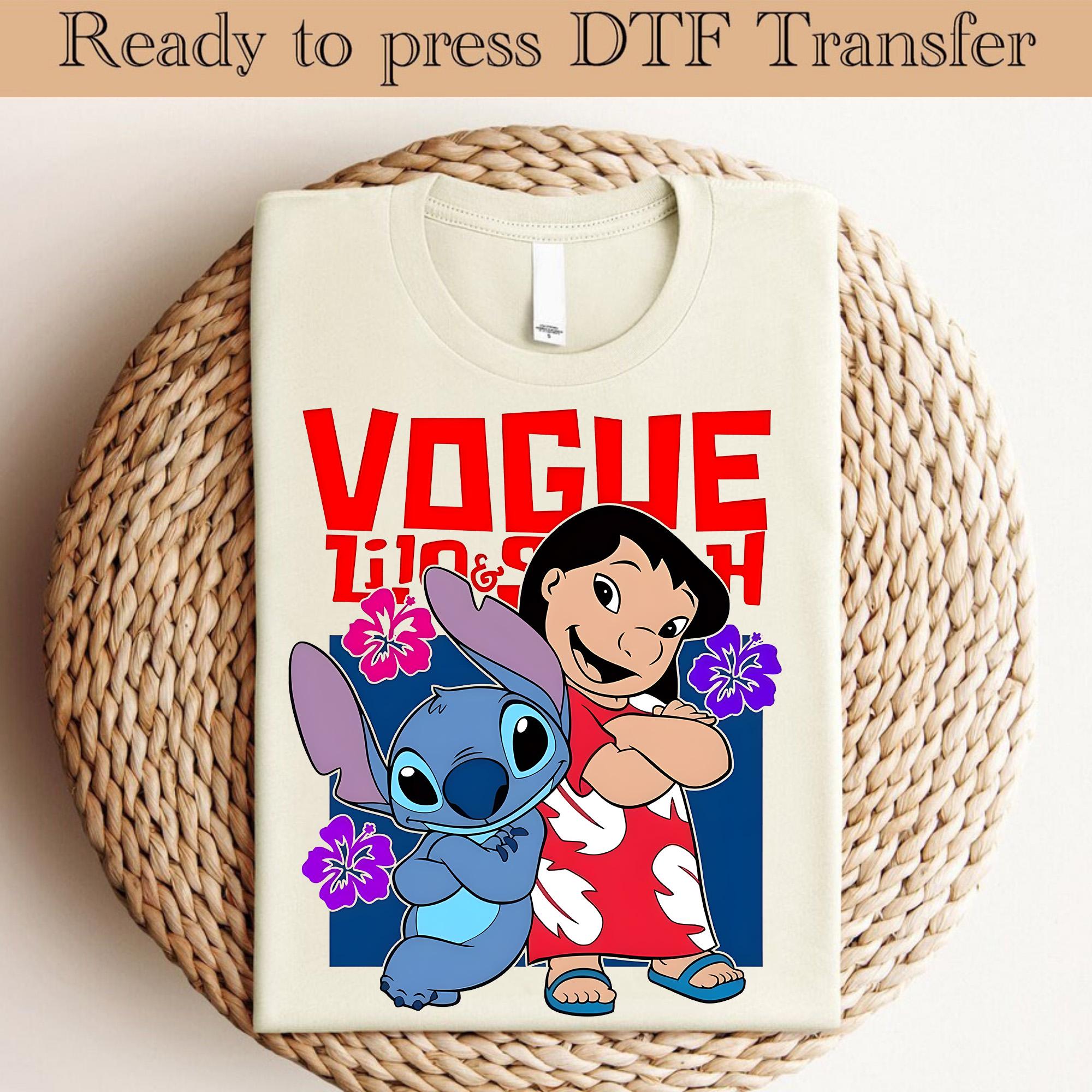 Lilo and Stitch Ready to Press, Disney Heat Transfer, Disney Summer DTF ...