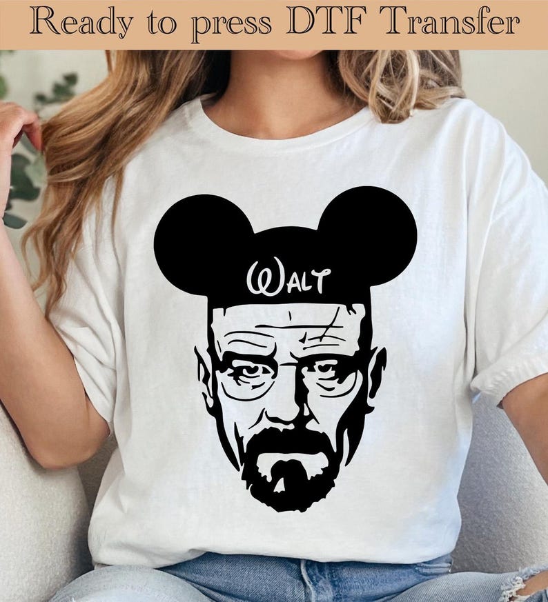 Walter White Mickey Head Ready to Press,magic Castle DTF, Family ...