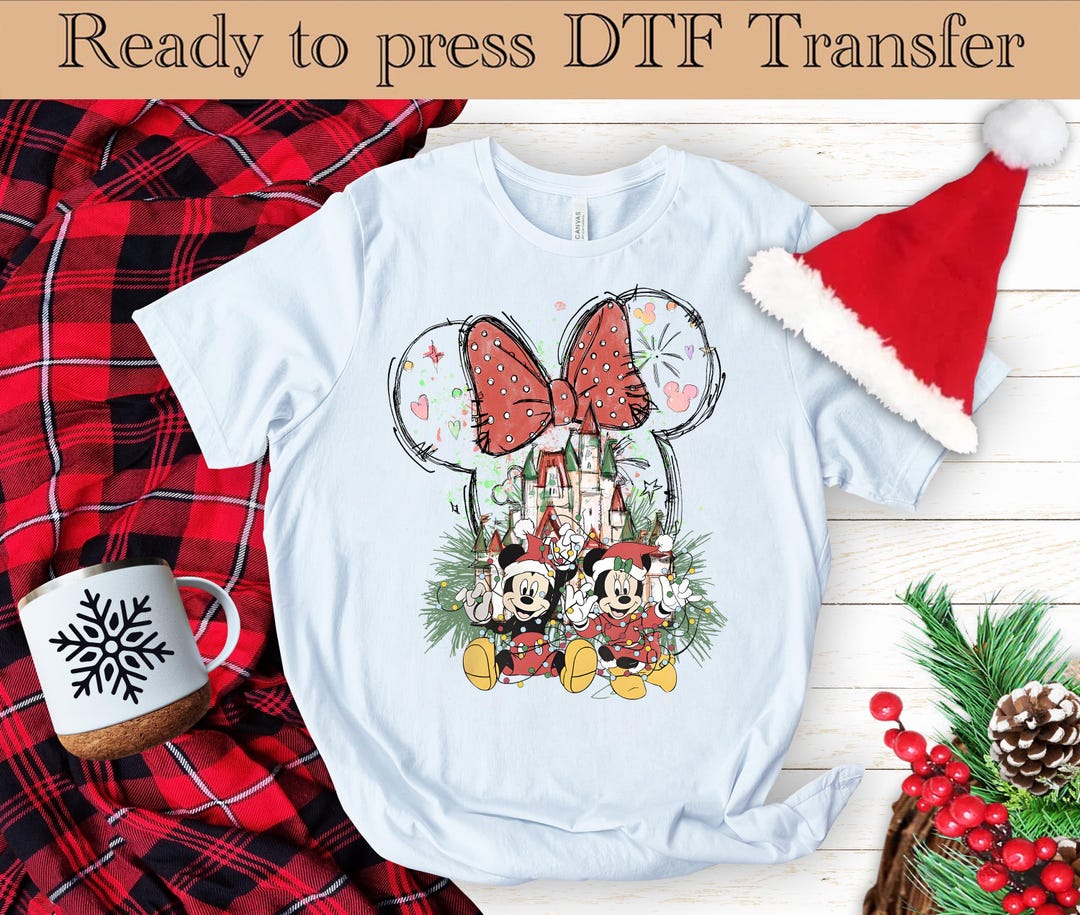 Disney Christmas DTF, Mickey and Friends Christmas Ready to Press ...