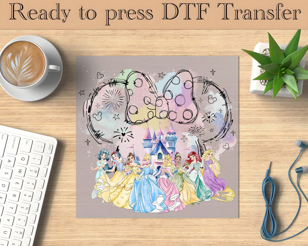 Princess Squad Ready to Press, Disney Heat Transfer, Princess DTF ...