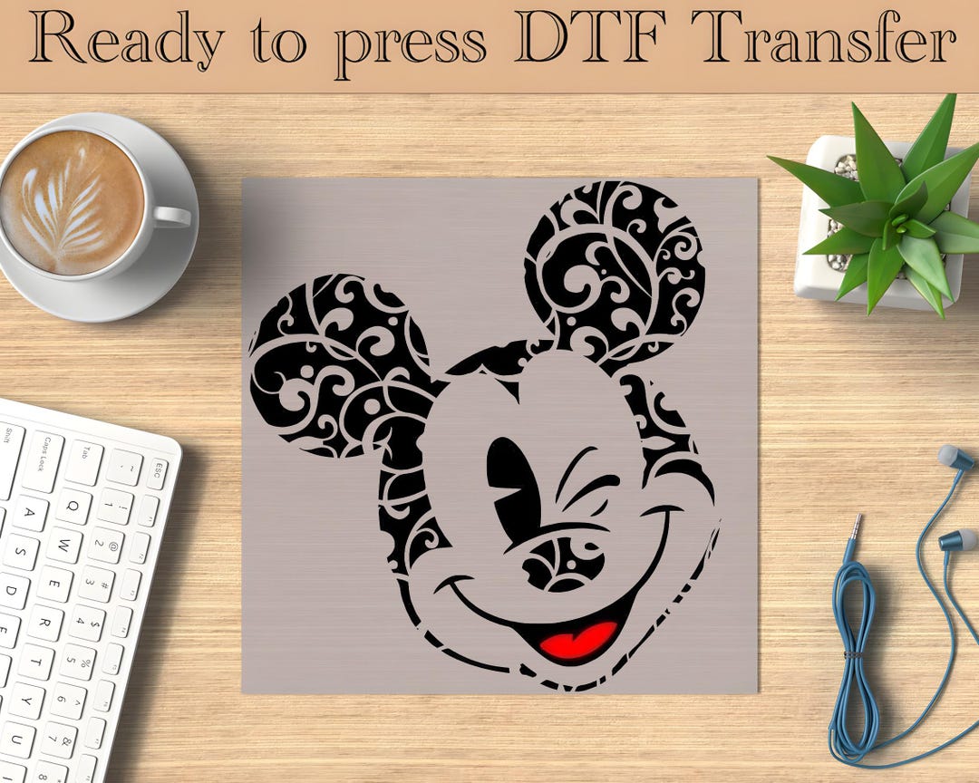 Mickey Mouse DTF, Mickey Mouse Heat Transfer, Disneyworld DTF Transfer ...