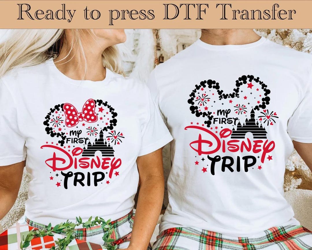 Mickey and Minnie Mouse Ready to Press, Mickey Mouse Couple DTF, Disney ...