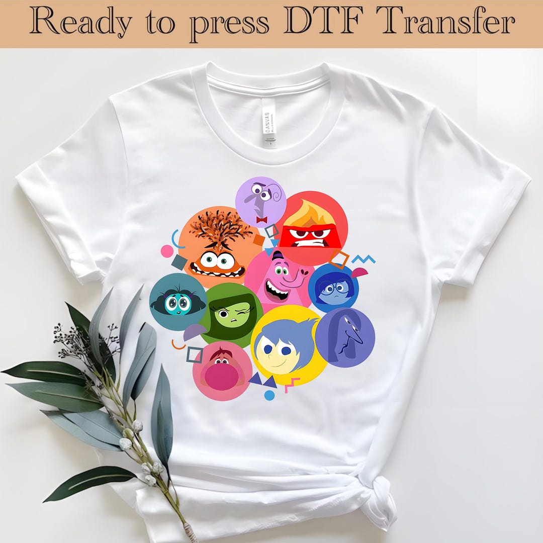 Inside Out DTF, Inside Out 2 Ready to Press, Inside Out Characters ...