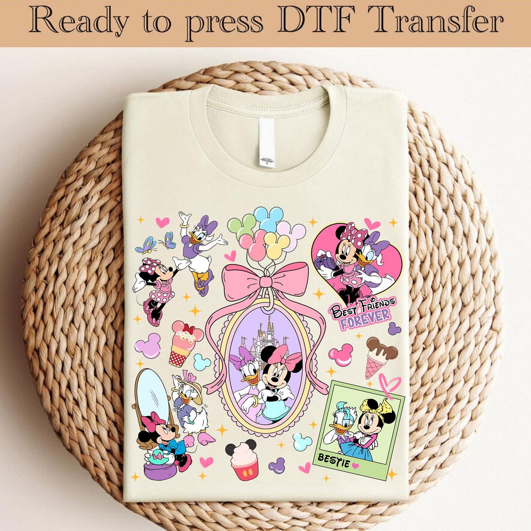 Minnie and Daisy Ready to Press, Minnie Mouse DTF, Disney Transfers ...