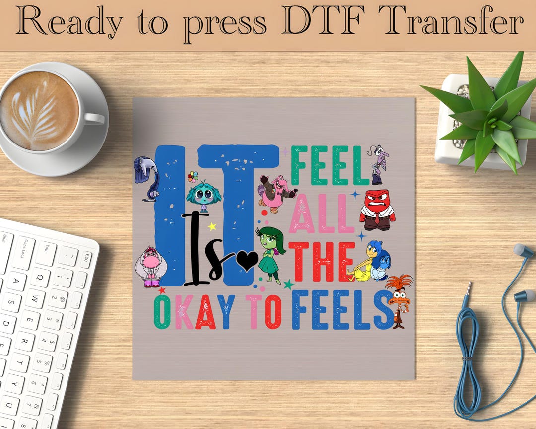 Inside Out DTF, Inside Out 2 Ready to Press, Inside Out Characters ...