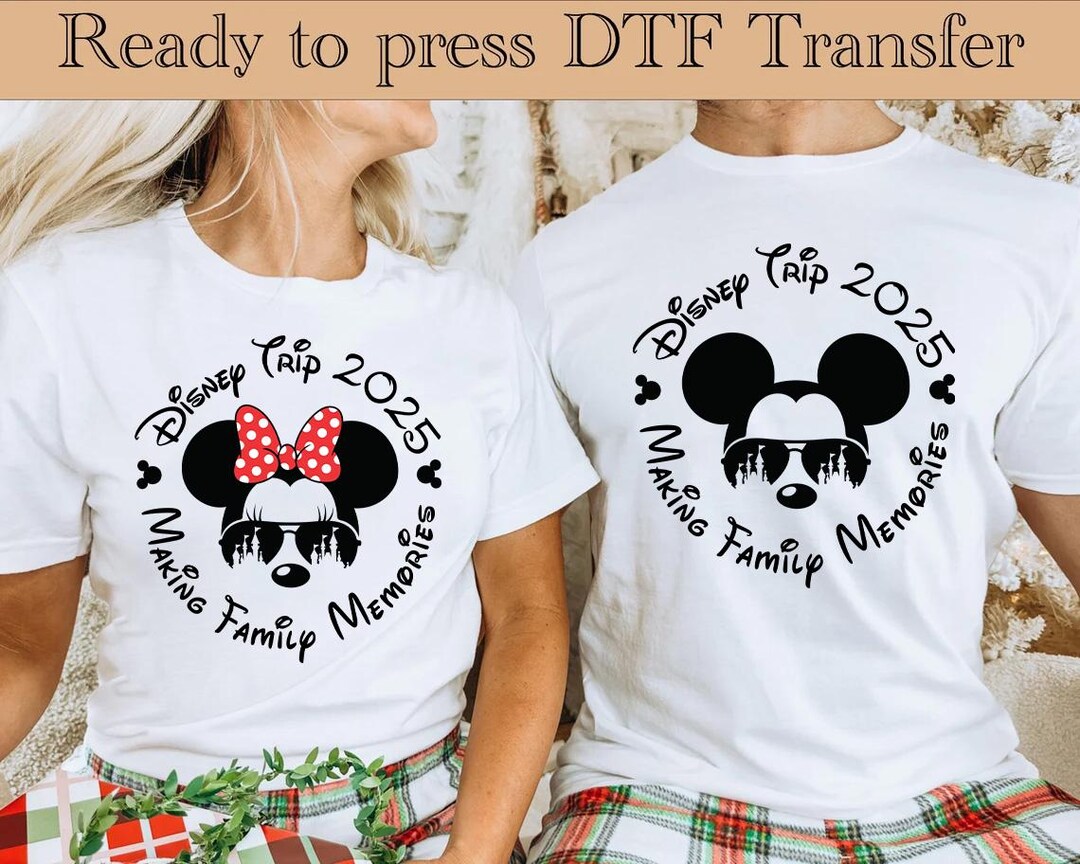Mickey and Minnie Mouse Ready to Press, Mickey Mouse Couple DTF, Disney ...