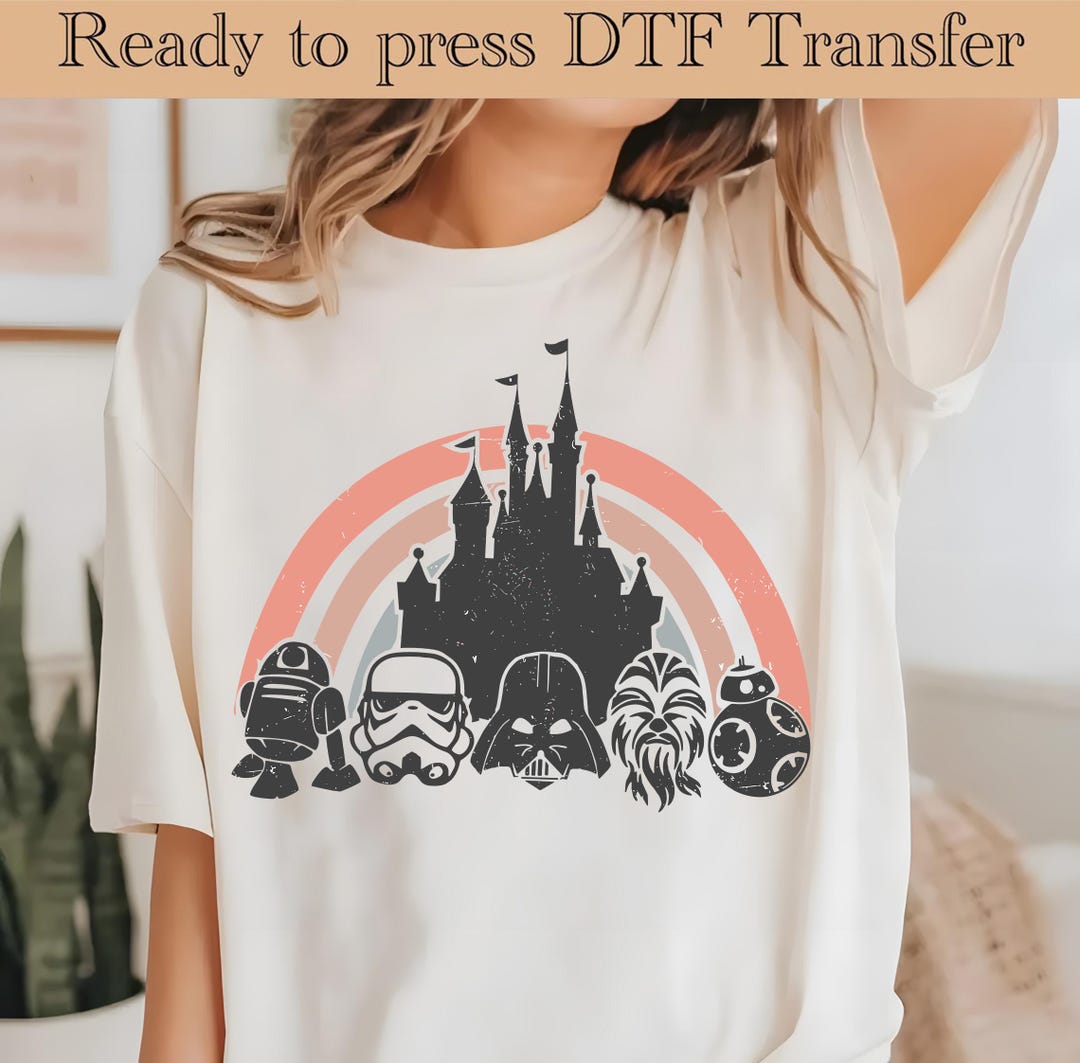 Star Wars Disney Castle Ready to Press, Star Wars Group Dtf Transfer ...