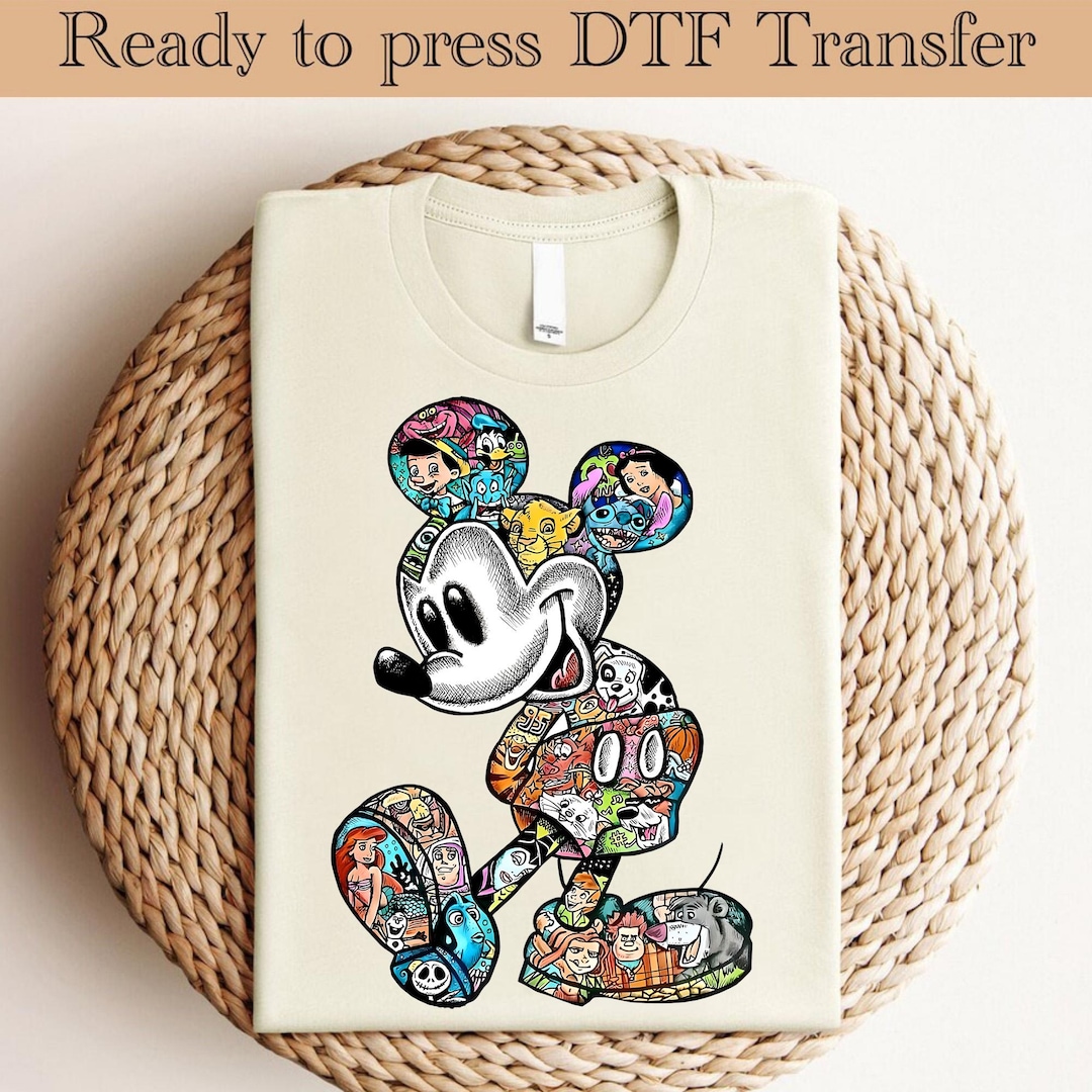 Mickey Mouse DTF, Mickey Mouse Heat Transfer, Disneyworld DTF Transfer ...