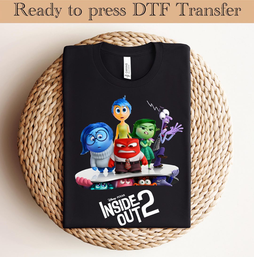 Inside Out DTF, Inside Out 2 Ready to Press, Inside Out Characters ...