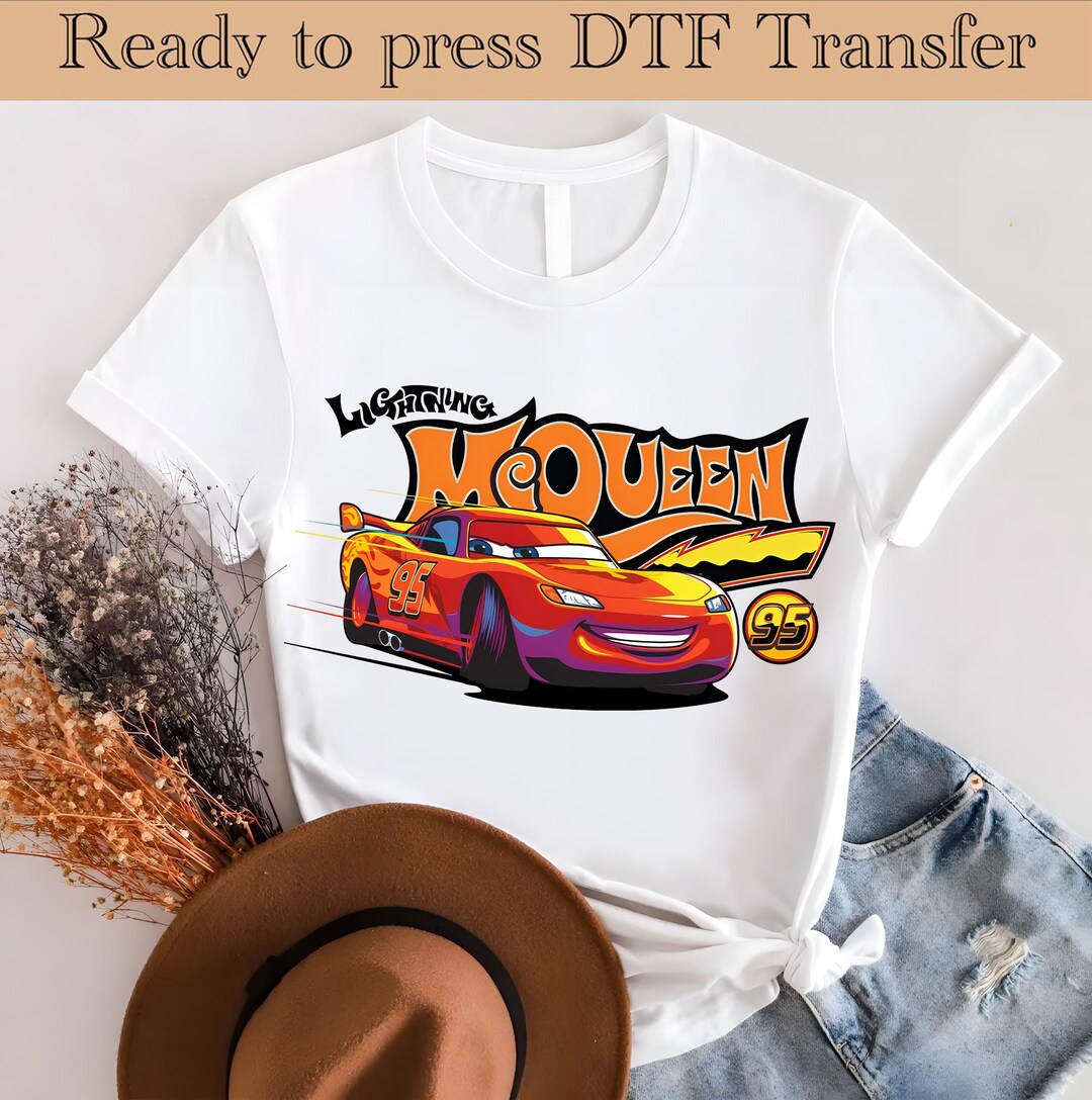 Cars Lightning Mcqueen Ready to Press, Mcqueen DTF, Disney DTF ...