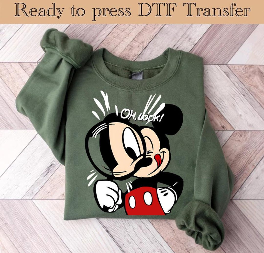Mickey Mouse Heat Transfer ,mickey Mouse DTF, Disney Transfers, Ready ...