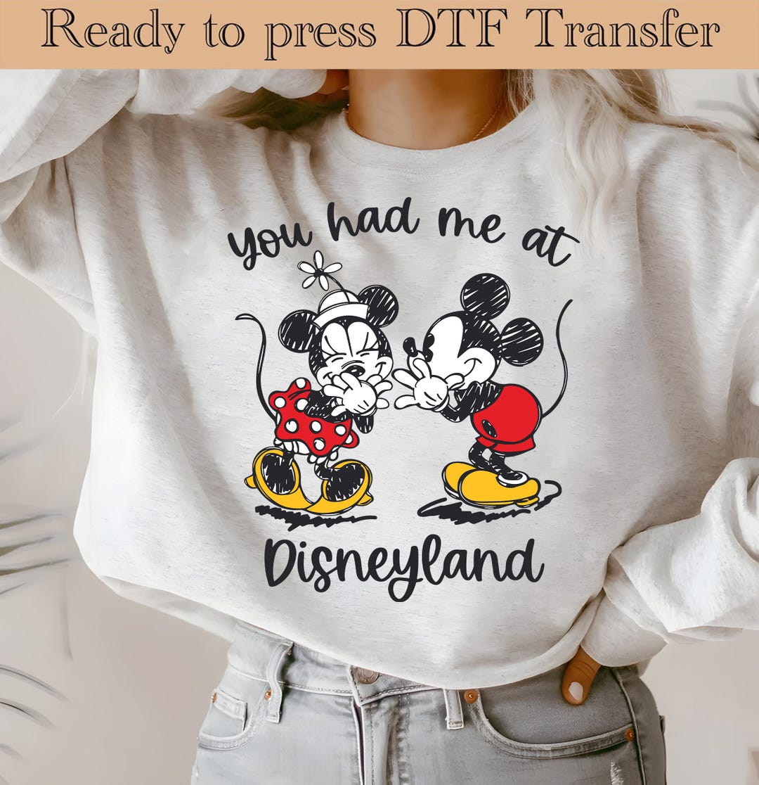 Mickey and Minnie Mouse Ready to Press,mickey Mouse DTF, Disney ...