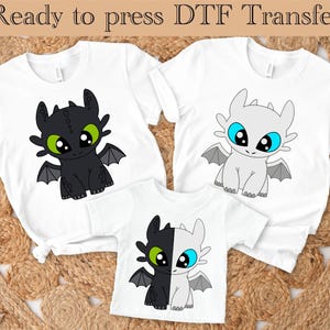 Toothless Ready to Press, Epic Universe Toothless DTF Transfer, How to ...