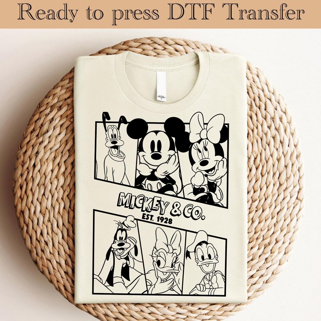 Disney Characters DTF Transfer, Mickey and Friends Ready to Press ...