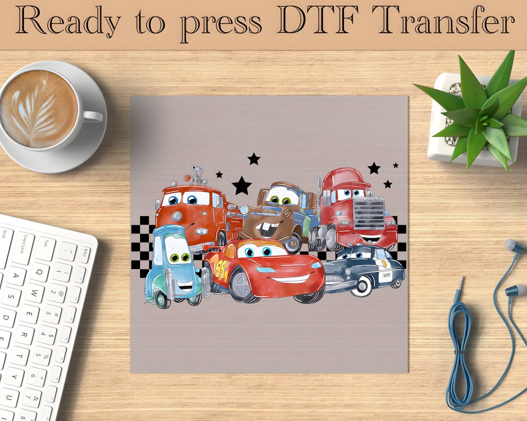 Cars Ready to Press - Cars Movie Transfers, Mcqueen and Friends DTF ...