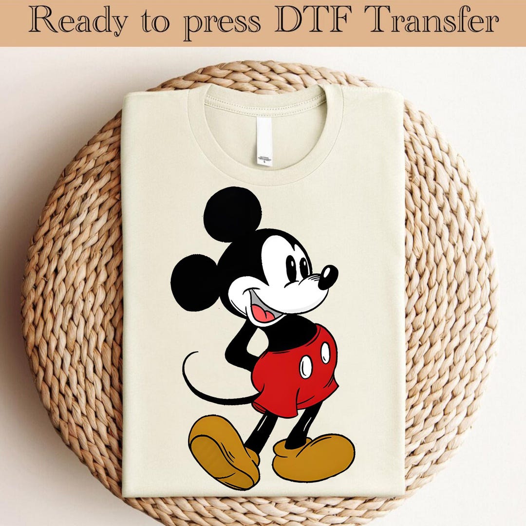 Mickey Mouse DTF, Mickey Mouse Heat Transfer, Disneyworld DTF Transfer ...