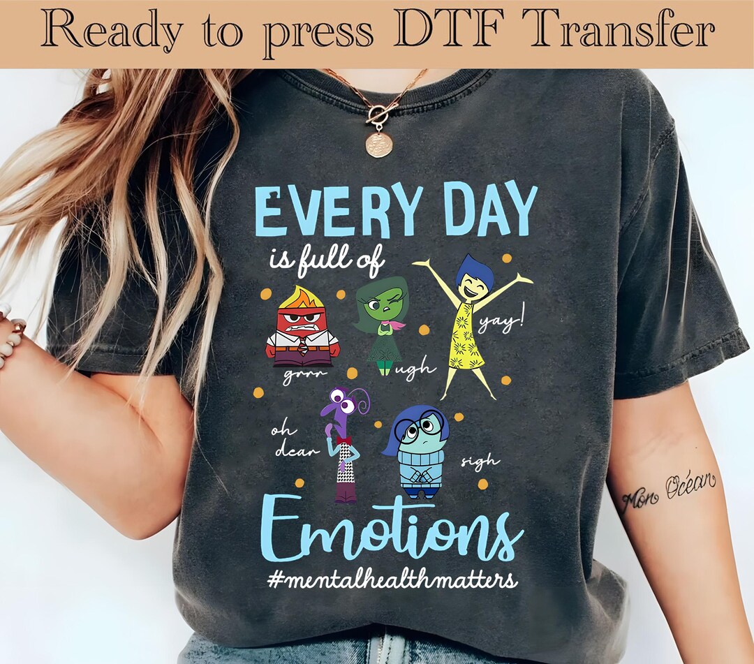 Every Day Emotions DTF, Inside Out 2 Ready to Press, Inside Out ...