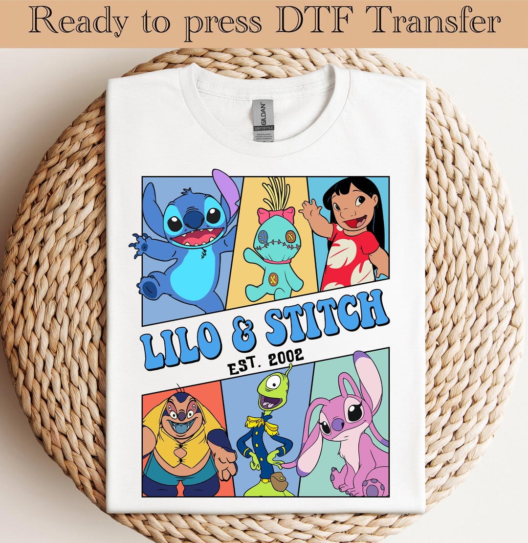 Lilo and Stitch Ready to Press, Disney Stitch Heat Transfer,ohana and ...