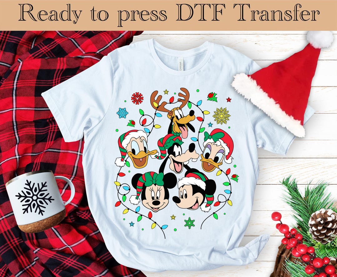 Disney Christmas DTF, Mickey and Friends Christmas Ready to Press ...