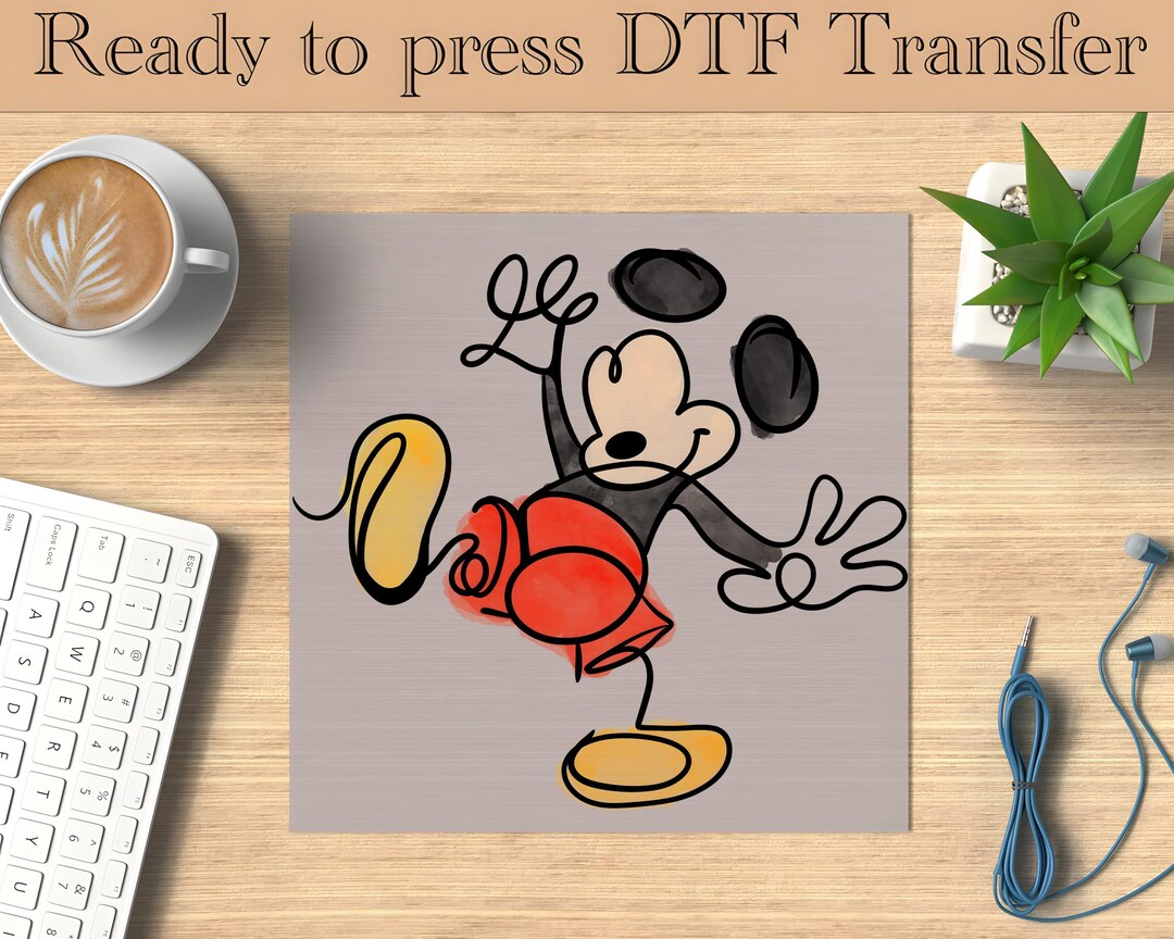 Mickey Mouse Watercolor DTF, Mickey Mouse Heat Transfer,disneyworld DTF ...
