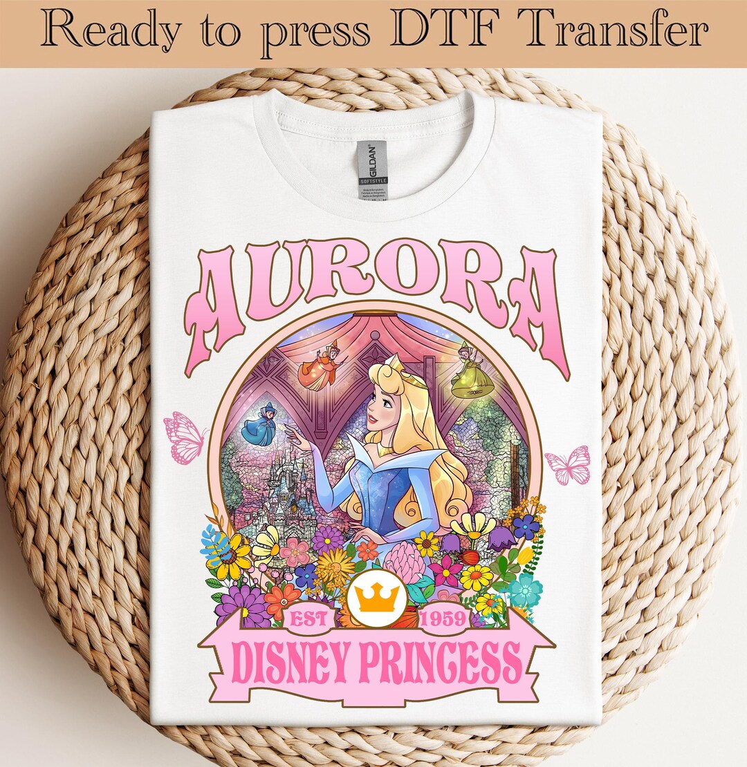 Aurora DTF Transfer, Disney Princesses Ready to Press, Princess ...