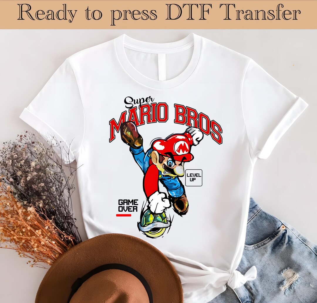 Super Mario DTF, Super Mario Character Ready to Press, Super Mario ...