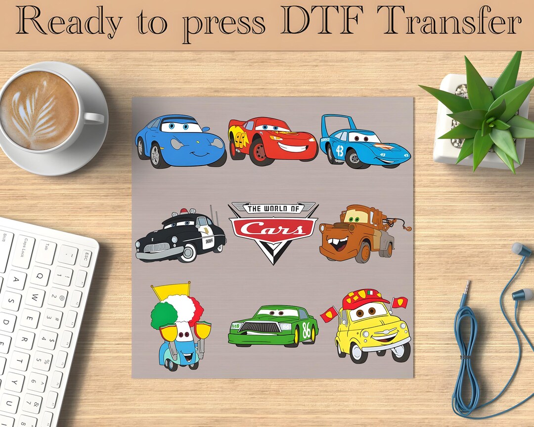 Cars Ready to Press - Cars Movie Transfers, Mcqueen and Friends DTF ...