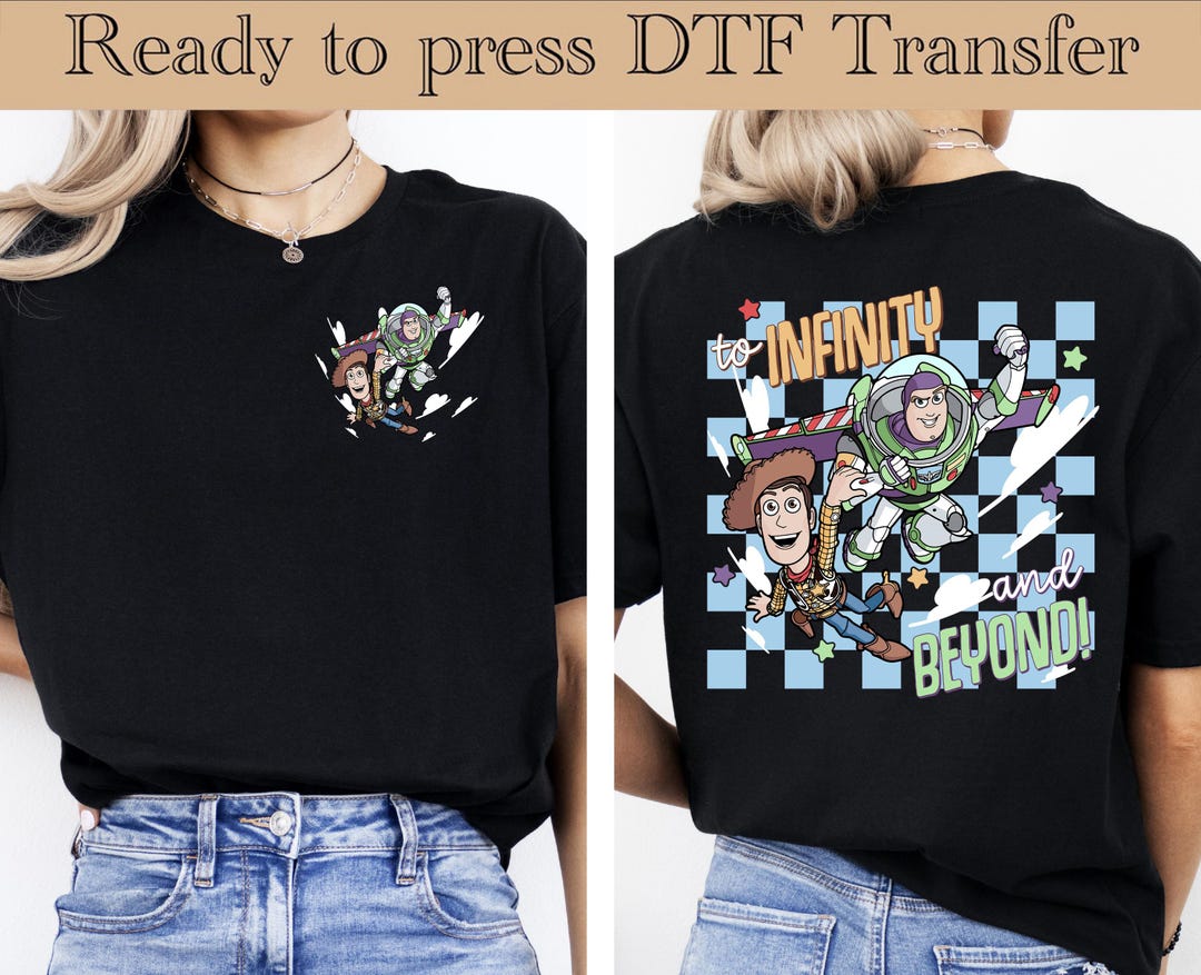 Buzz Lightyear and Woody Two-sided Ready to Press,disney Toy Story Dtf ...