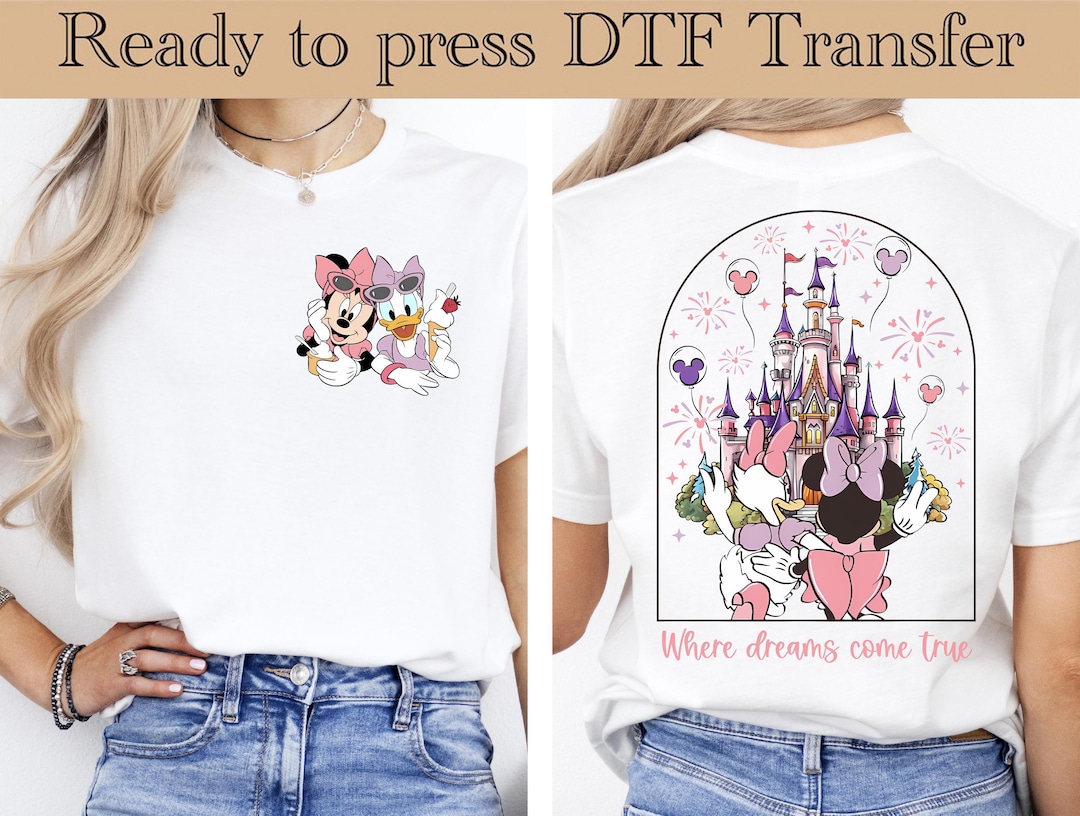 Minnie and Daisy Ready to Press, Minnie Mouse DTF, Disney Transfers ...
