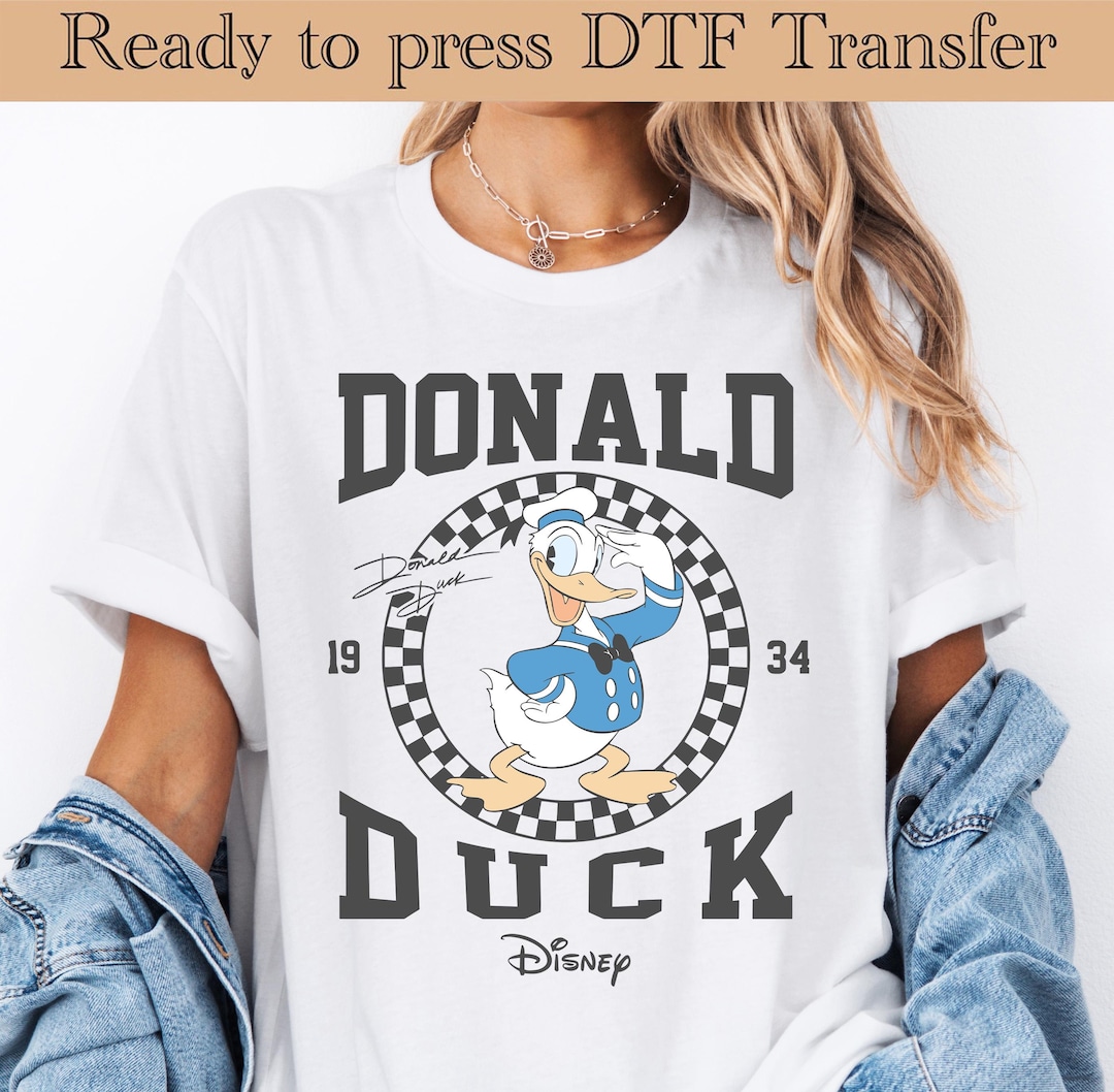 Donald Duck DTF, Donald Duck Heat Transfer, Disneyworld DTF Transfer ...