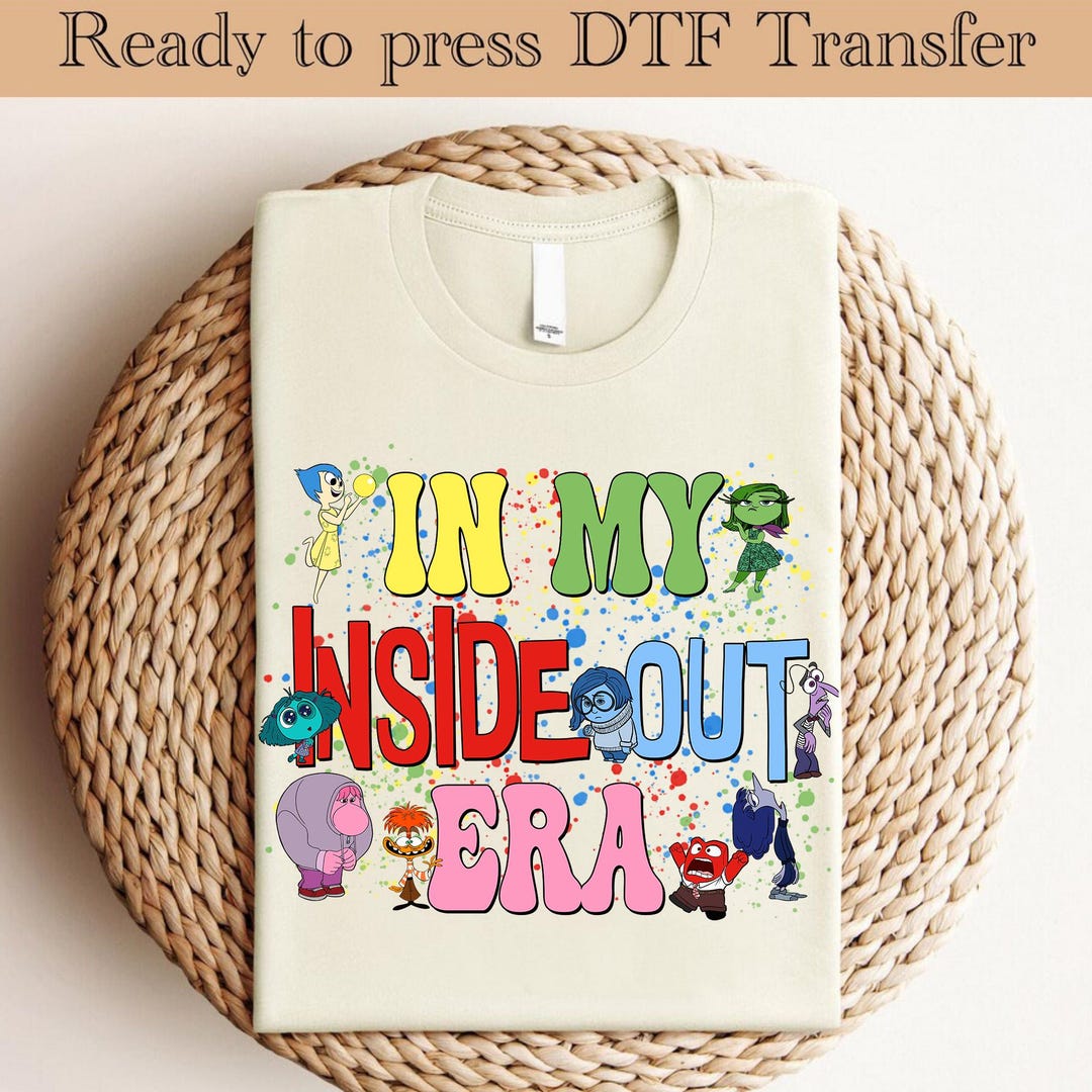 Inside Out DTF, Inside Out 2 Ready to Press, Inside Out Characters ...