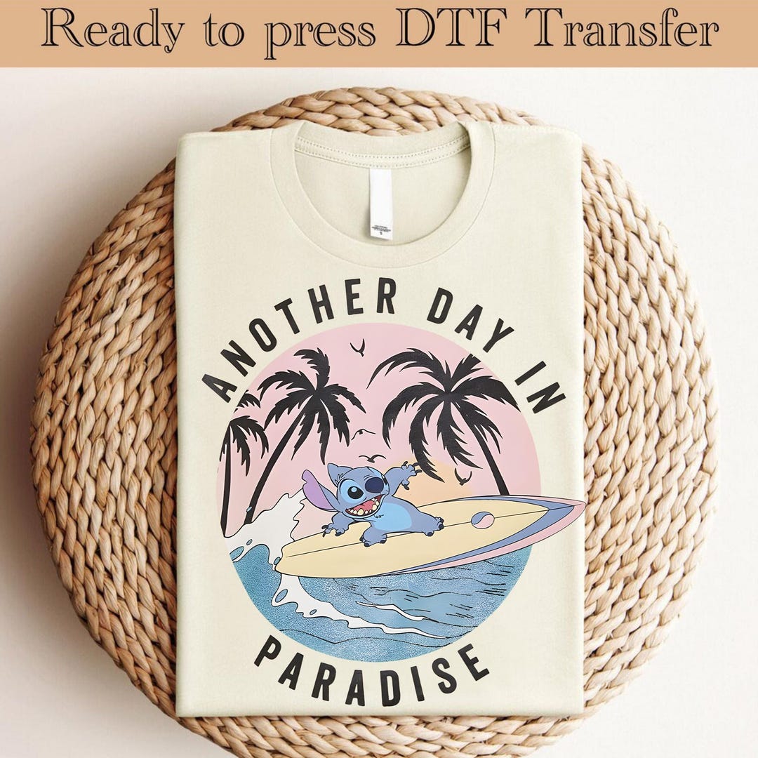 Stitch Summer Mode Ready to Press, Disney Heat Transfer,disney Summer ...
